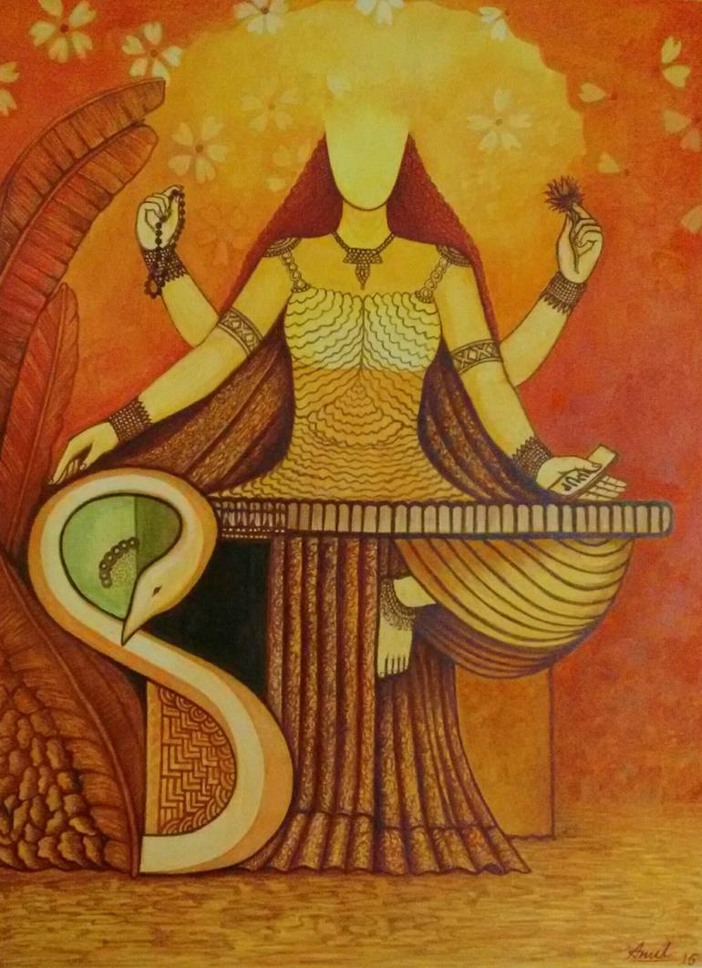 Divine Mother Painting By Amit Paradkar Saatchi Art