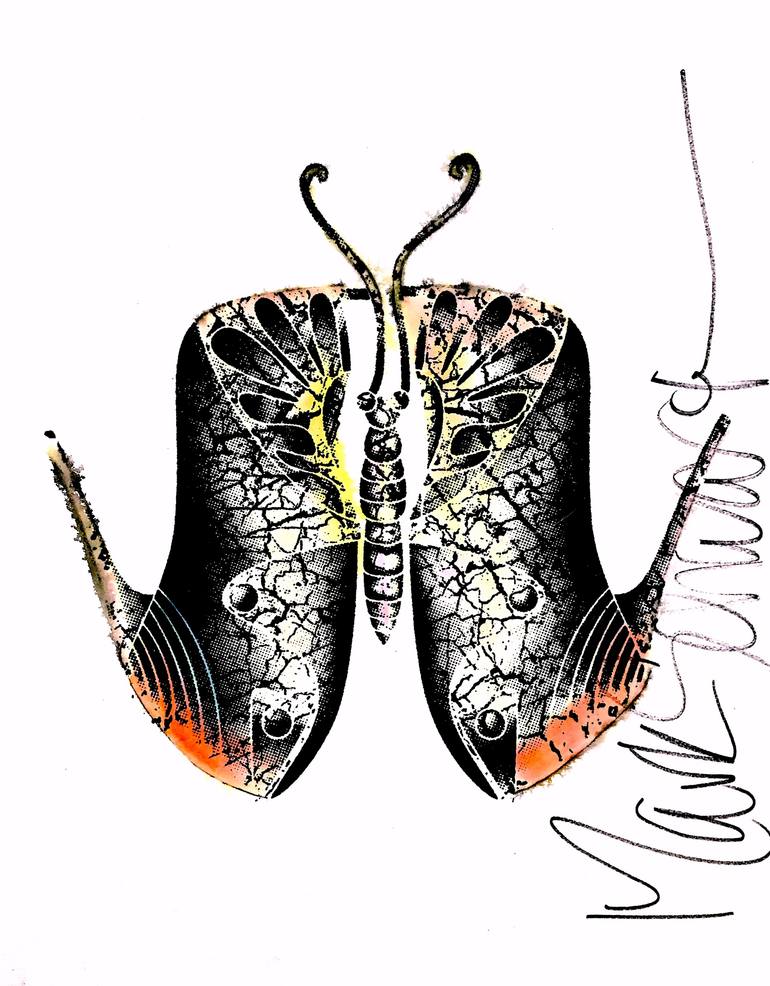 BUTTERFLY SHOE Painting by Mark Schwartz | Saatchi Art