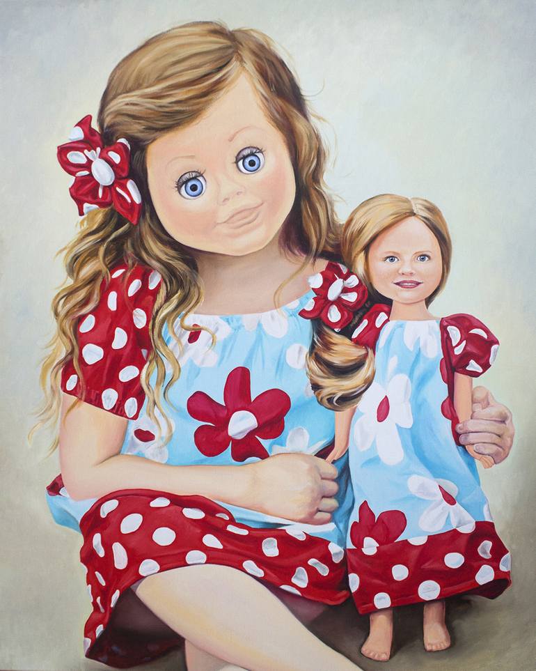 My Little Doll Painting by Zara Alexandrova | Saatchi Art