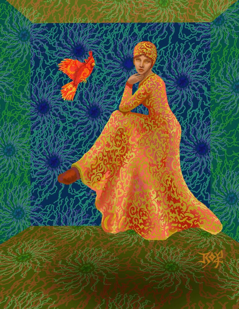 WOMAN POSING - Limited Edition of 50 Mixed Media by Janet Boyd Art ...