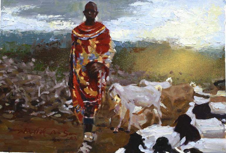 Black Shepard II Painting by Suleiman Abdullahi | Saatchi Art