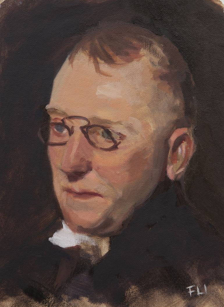 Study on a portrait painted by Sargent. James Withcomb Riley Painting ...