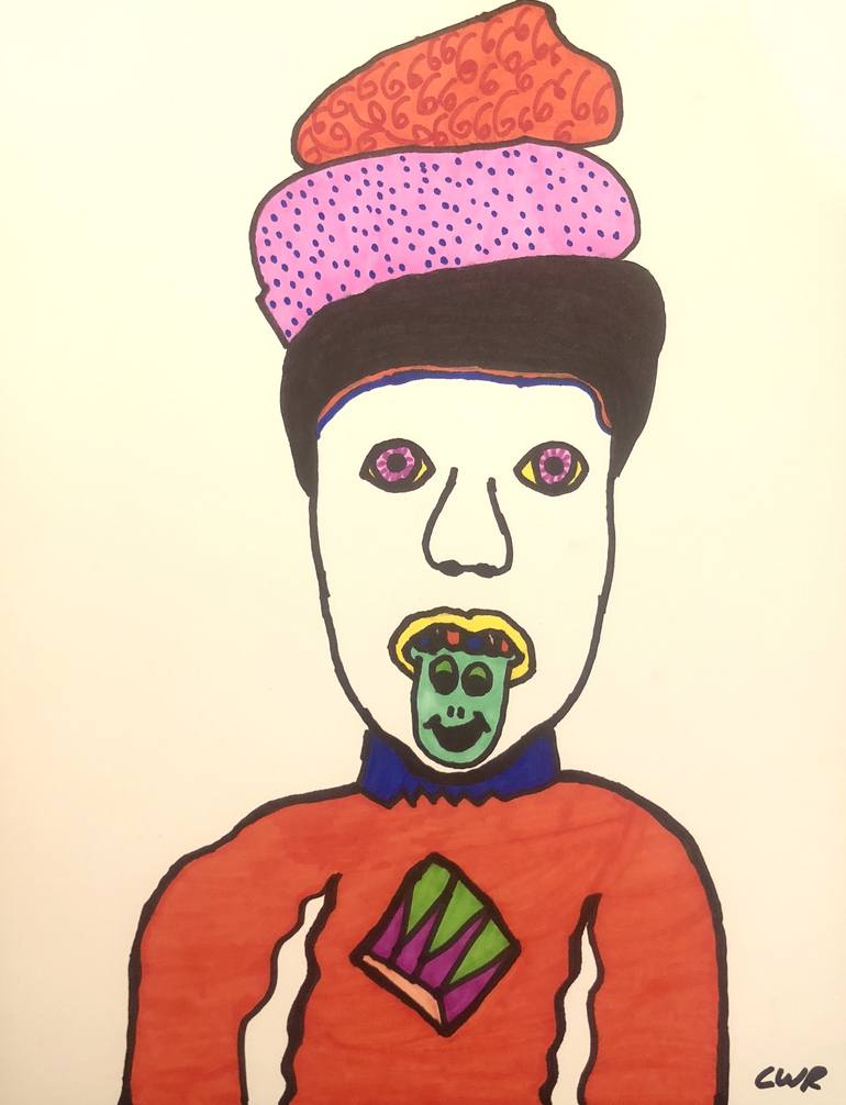 Ice cream man Drawing by Luke Rogers | Saatchi Art