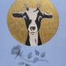 Goat - Rose And The Thorns Painting by Patrick Gourgouillat | Saatchi Art