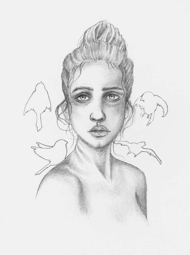 The Shadow Of Freedom Drawing by Leyinska Gutierrez | Saatchi Art