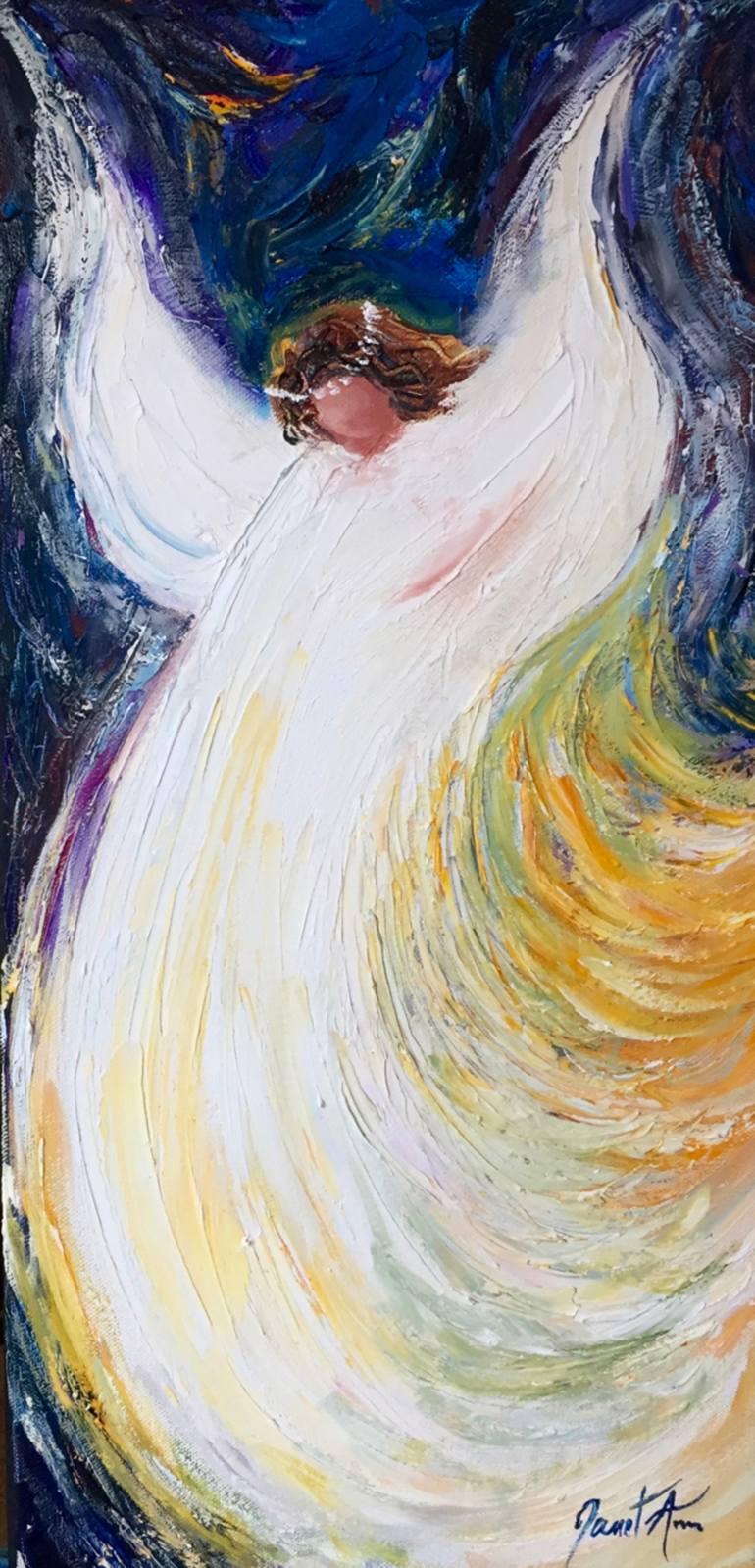 Revelation Angel Painting by Janet Ann Woods | Saatchi Art