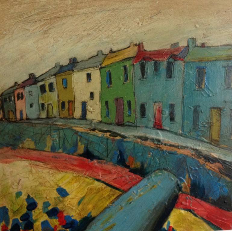 Gurnick Street Mousehole Painting by angela annesley | Saatchi Art
