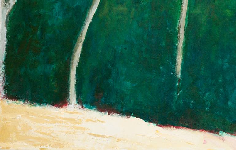 Burgundy and Palms Painting by Monica Luza-Windolph | Saatchi Art