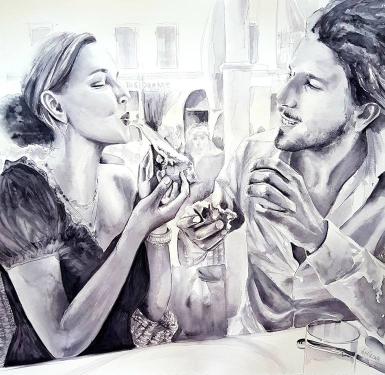 Temptation Drawing by Natalya Amirova | Saatchi Art