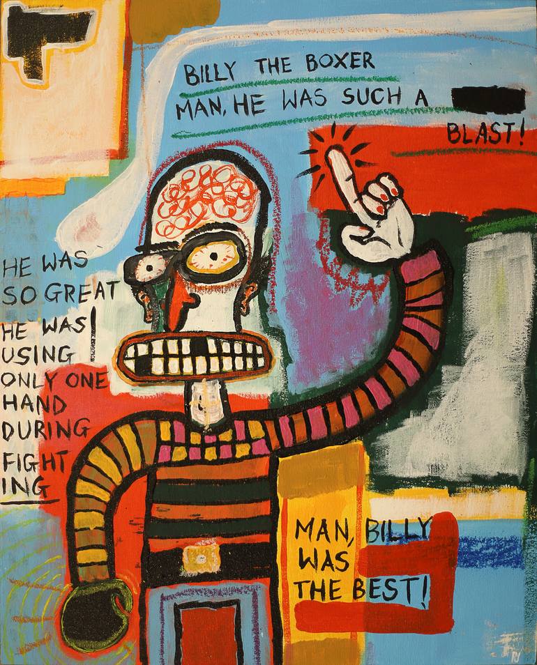 billy the boxer Painting by Piotrek Janusz | Saatchi Art
