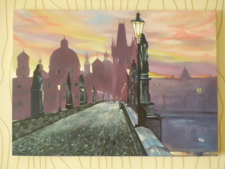Prague. The Charles Bridge Painting by Eduard Silenko | Saatchi Art