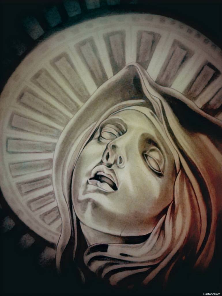 Mothers agony Drawing by Rolando Galvan | Saatchi Art