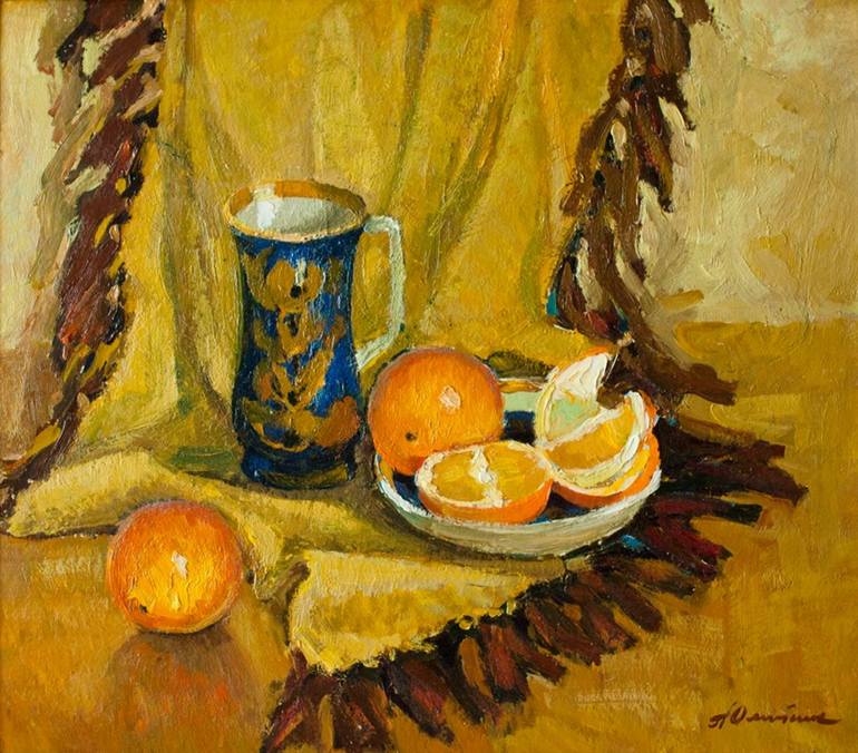 still life with oranges Painting by Anna Oleinik | Saatchi Art