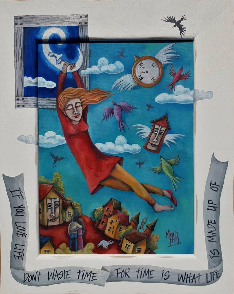 Don't Waste Time Painting by Michelle Penny | Saatchi Art