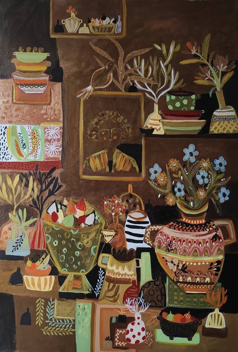 Mocca Mousse Chocolat Painting by Sophie Vanderfeld | Saatchi Art