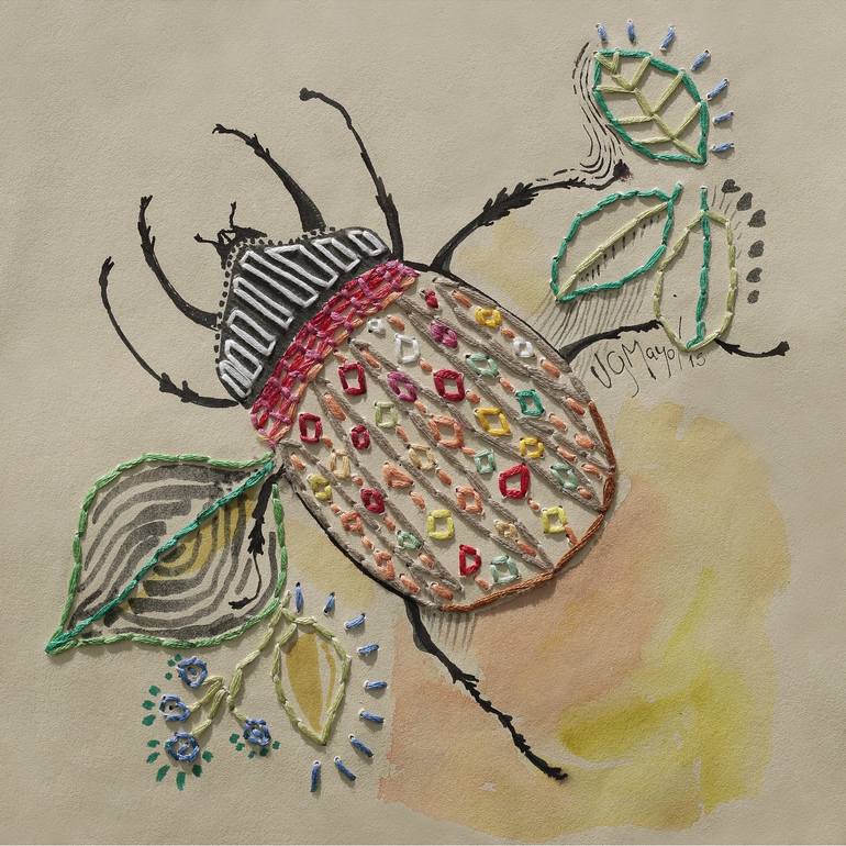 Beatle Drawing by Vig Mayol | Saatchi Art