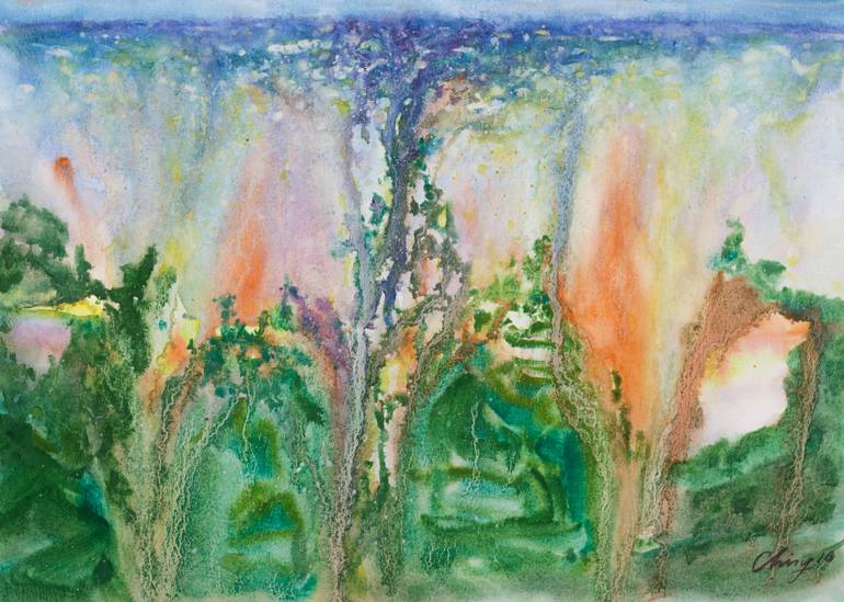 The hand of god Painting by Ming-Ching Wang | Saatchi Art