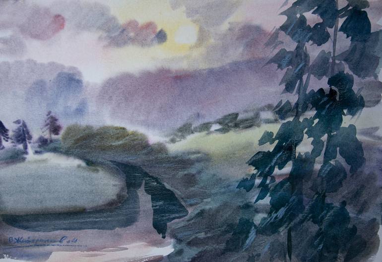 Dissolving Silhouettes Painting by pavel zhavoronkov | Saatchi Art