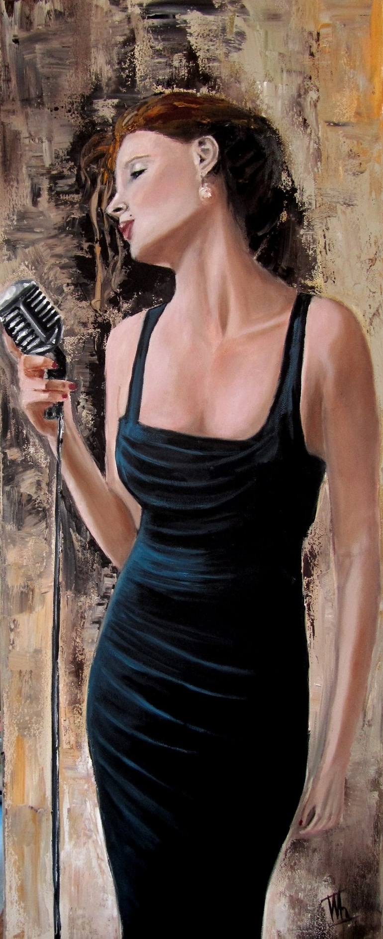 Jazz Singer Painting by Ira Whittaker | Saatchi Art
