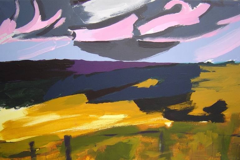 Sheep Field Painting by Colin Gale | Saatchi Art