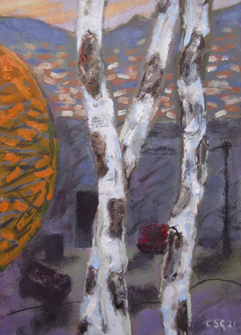 Bricks on a Roof Painting by Colin Gale | Saatchi Art