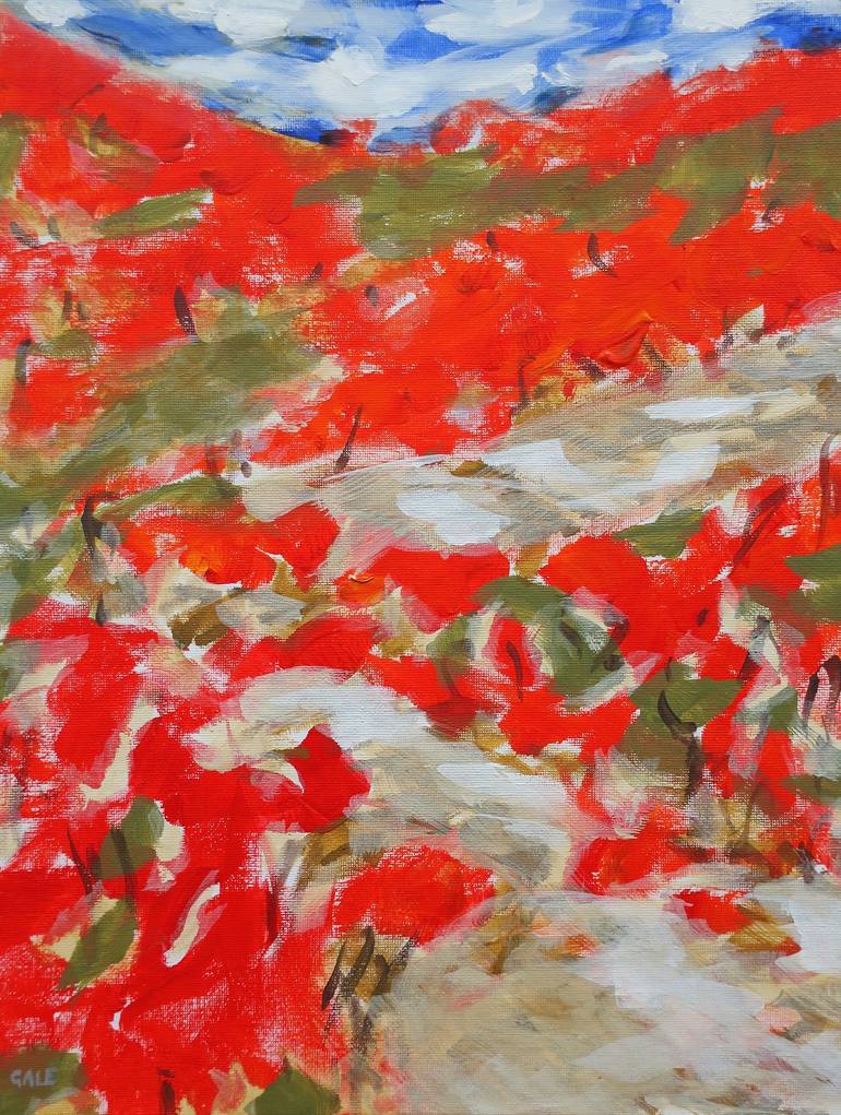 White Stone Red Trees Painting by Colin Gale | Saatchi Art