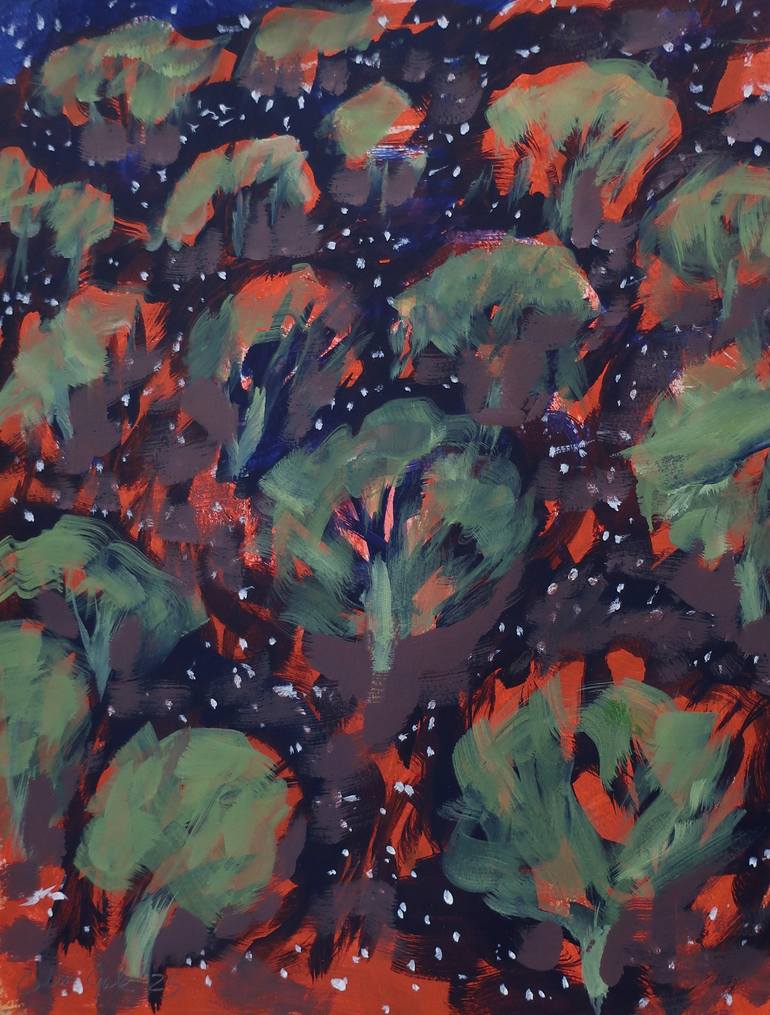 Night Flowers Painting by Colin Gale | Saatchi Art