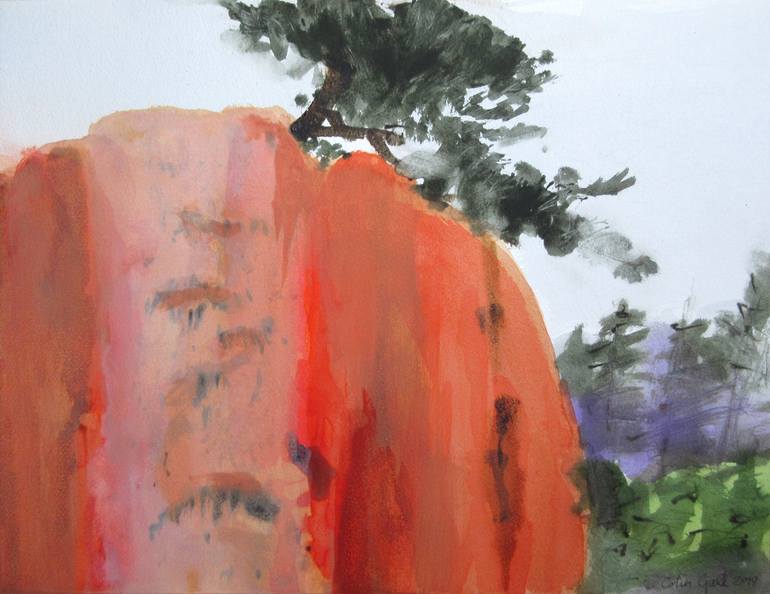 Red Rock Painting by Colin Gale | Saatchi Art