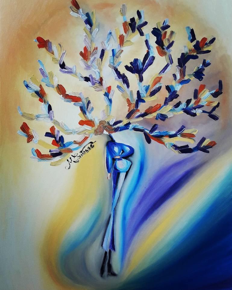 Woman tree Painting by con'Tesse Arte | Saatchi Art