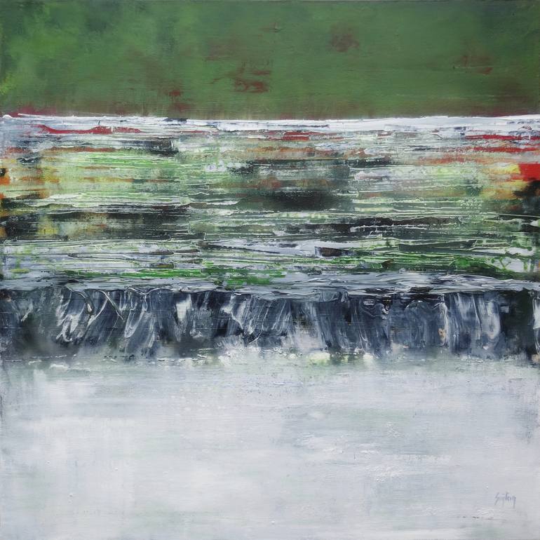 Silver river Painting by Martine SENTEIN | Saatchi Art