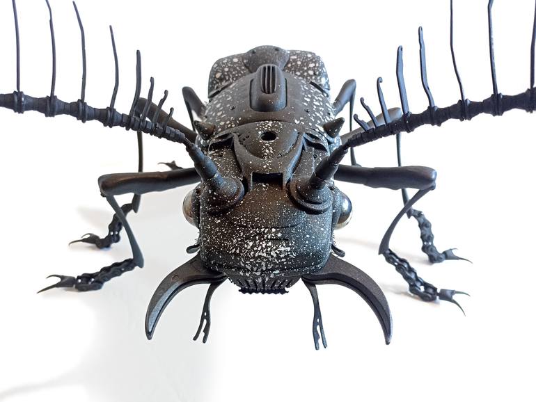 Feather-Horned Beetle Outdoor Sculpture by Edgar Grigoryan | Saatchi Art