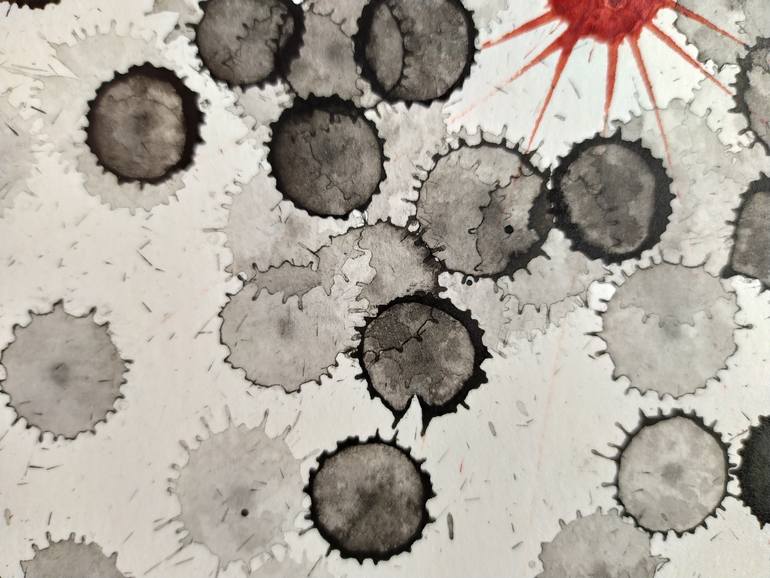 Infection III Drawing by Hilda Kieseritzky | Saatchi Art