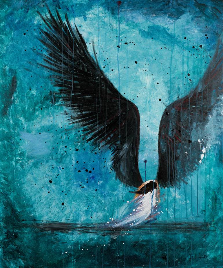 Strength of an Angel Painting by Brandi Hurst | Saatchi Art