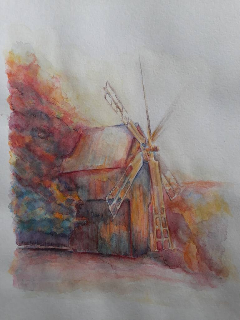 Fairy windmill Drawing by Anastasia Bodnar | Saatchi Art