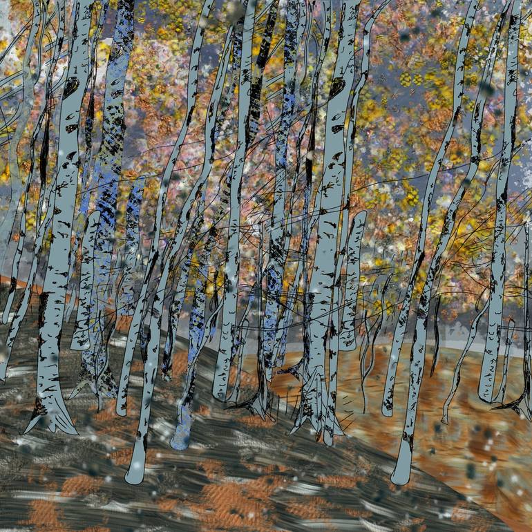 Beech trees painting Painting by marshal james | Saatchi Art