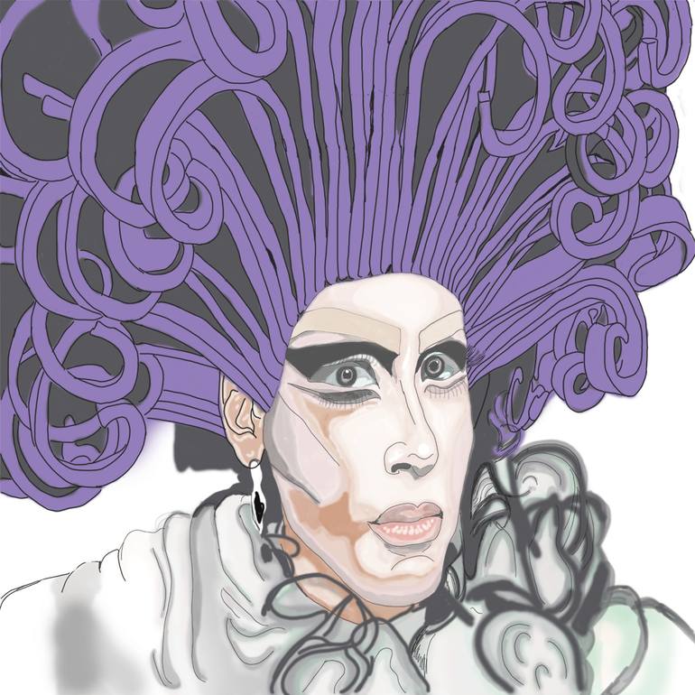 portrait of a drag queen Painting by Marshal James | Saatchi Art