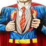Reverse Superman Painting by Patrick Lee | Saatchi Art