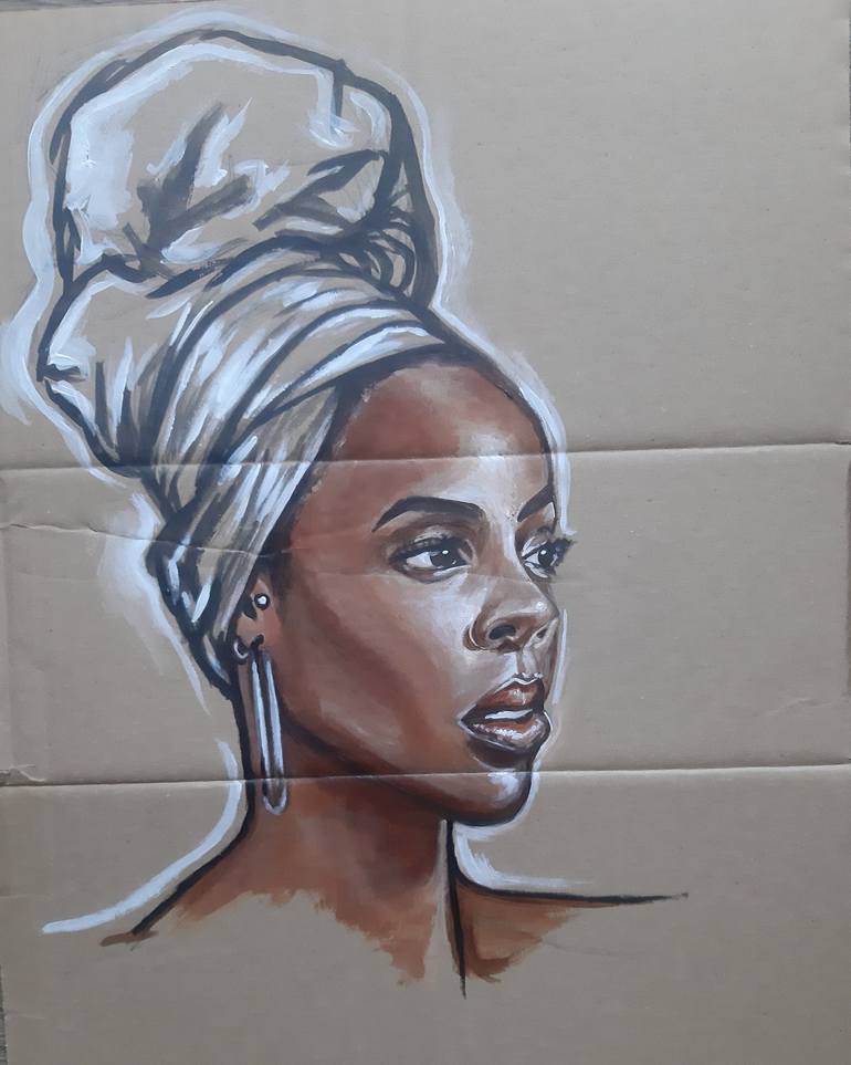 Portrait of Kelly Rowland Painting by Tina Ramos | Saatchi Art