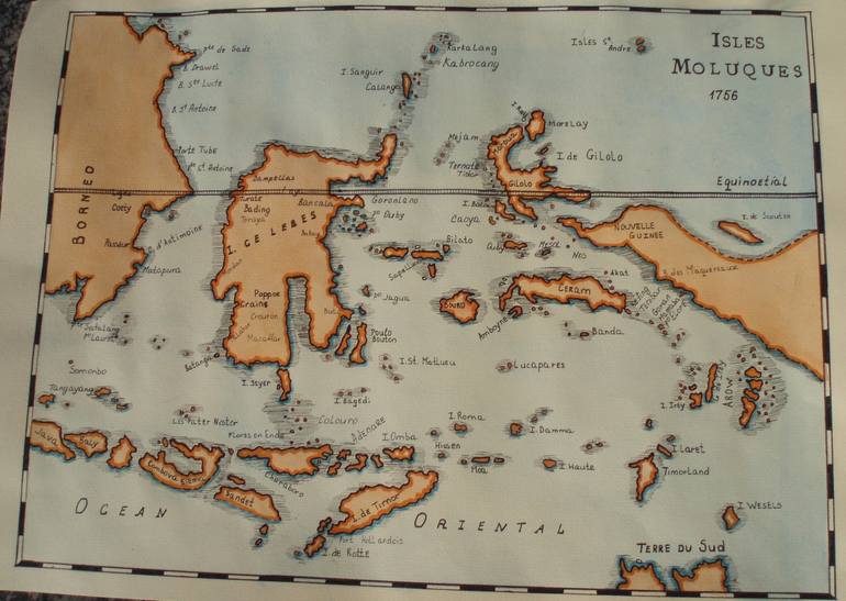 Ancient Map of Papua New Guinea Painting by Tatiana Larina | Saatchi Art