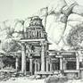 Ranganatha Temple - Hampi Drawing by Mahua Pal | Saatchi Art