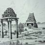 Malyavantha Temple - Hampi Drawing by Mahua Pal | Saatchi Art