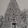 Virupaksha Temple Hampi Drawing by Mahua Pal | Saatchi Art