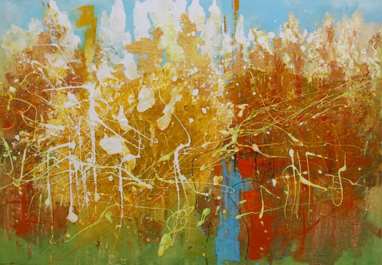 Bulrush, Autumn Painting by Vitaliy Gudko | Saatchi Art