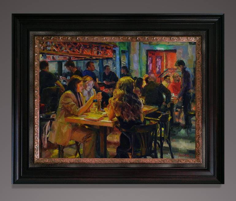 Pub #3 Painting by Vachagan Manukyan | Saatchi Art