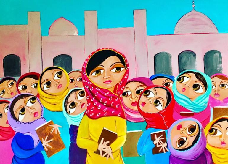 Malala Yousafzai Painting by Juliet Gilden | Saatchi Art