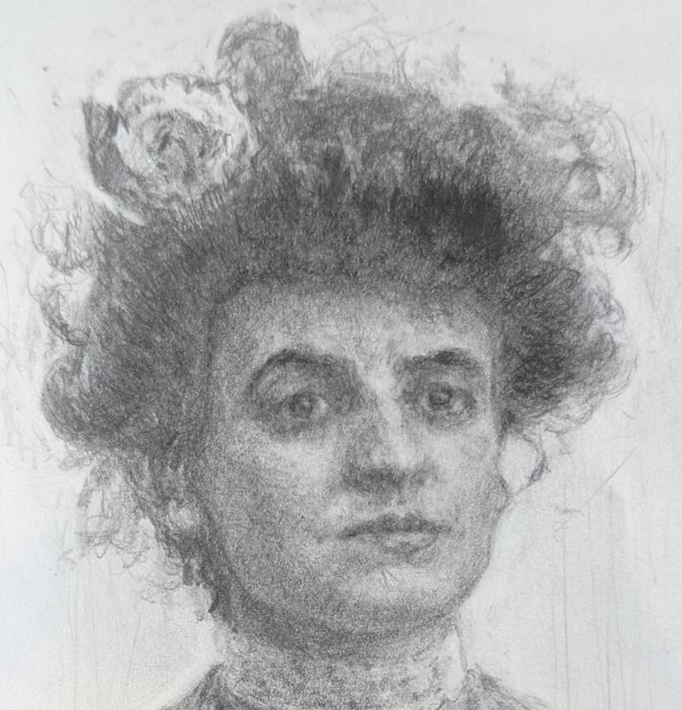 Maud Stevens Wagner Sketch Drawing by Jeffrey Casto | Saatchi Art