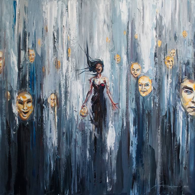 Take off the mask. Here begins a new life. Painting by ANASTASIYA ...