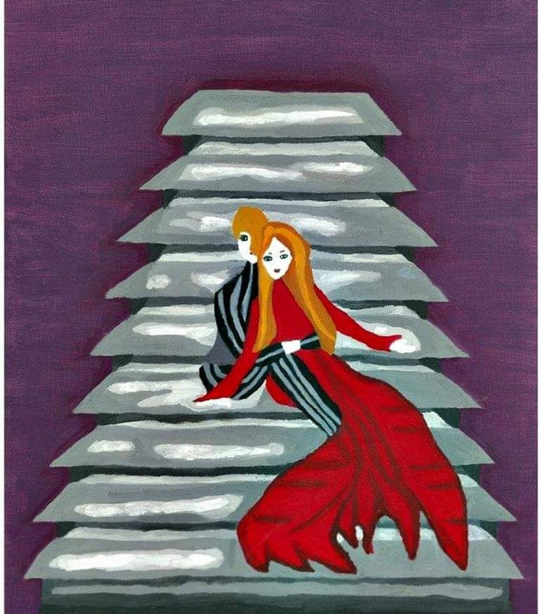 Love steps Painting by Gabrielle Ceglia | Saatchi Art