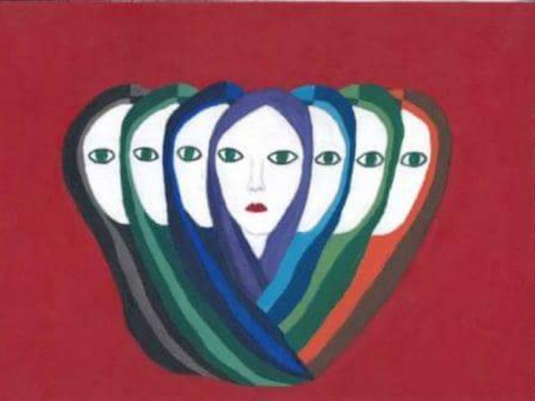 Me, her and them Multiple Personality Painting by Gabrielle Ceglia ...