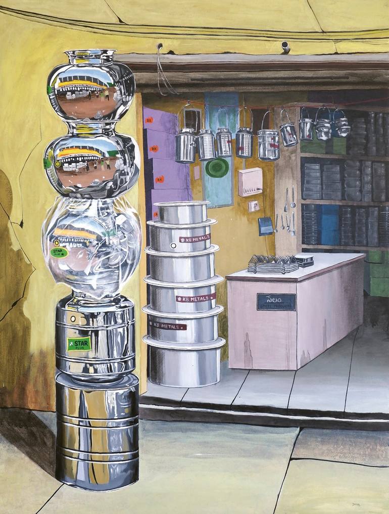 Reflections of Traditions Painting by Divya Chinni | Saatchi Art